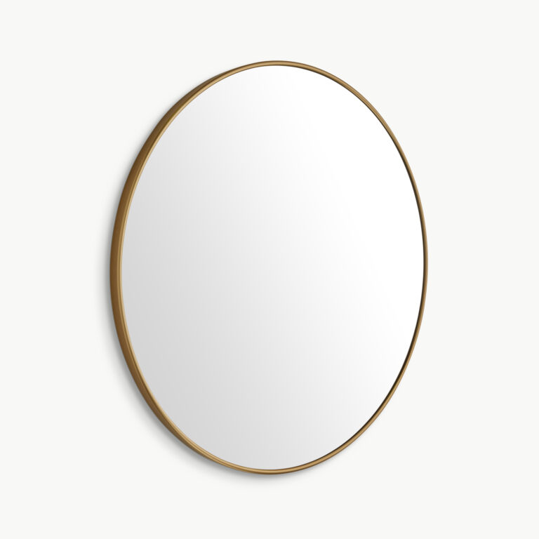 Rowan Metal Circle Framed Mirror - Brushed Bronze | Luca + Lex