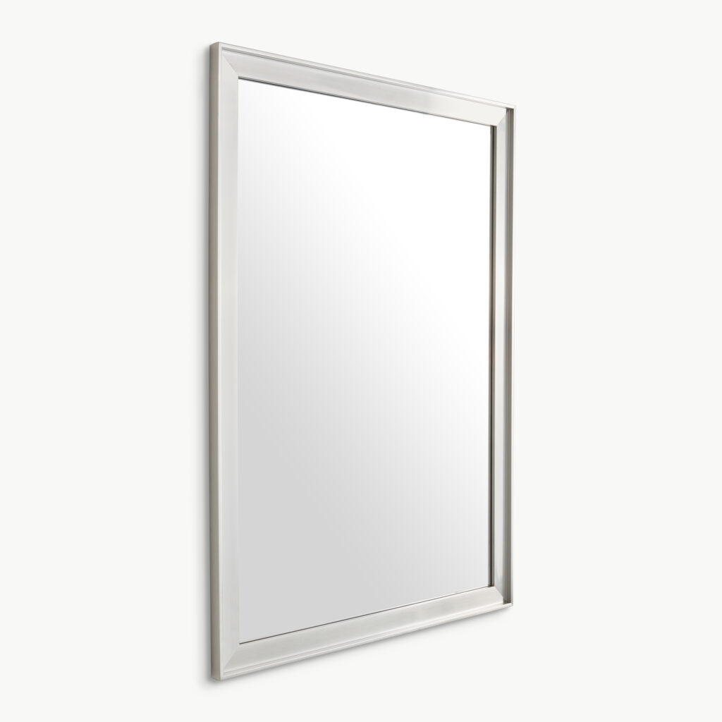 Willow Instep Framed Mirror - Brushed Nickel | Luca + Lex