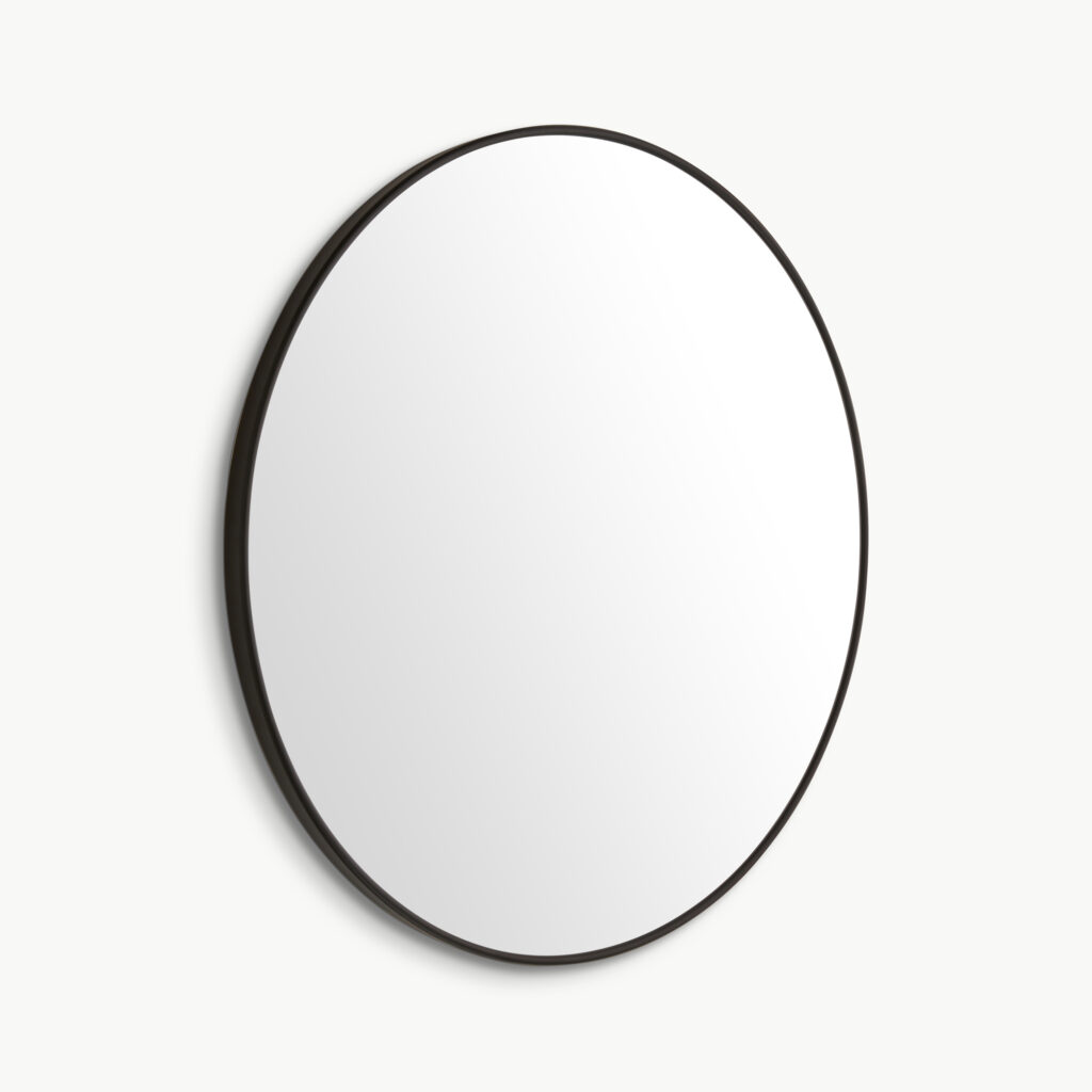 Rowan Metal Circle Framed Mirror - Matte Black | Luca + Lex