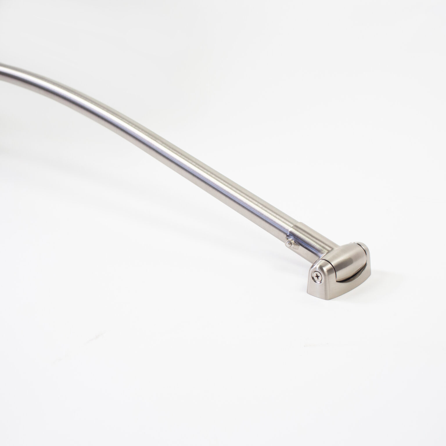 Adjustable Curved Shower Curtain Rod - Brushed Nickel | Luca + Lex